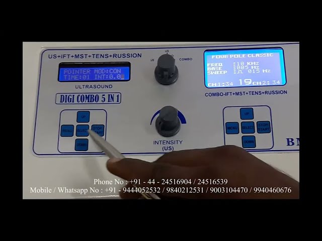 Combo - DIGI COMBO 5in1(IFT+MST+ TENS + US 1 MHz+ RUSSION CURRENT ...