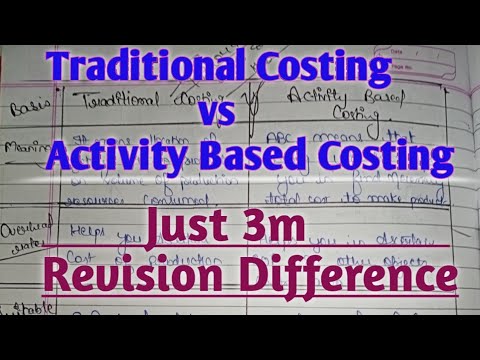Traditional Costing vs ABC | Activity based Costing | ABC Costing vs Traditional Costing
