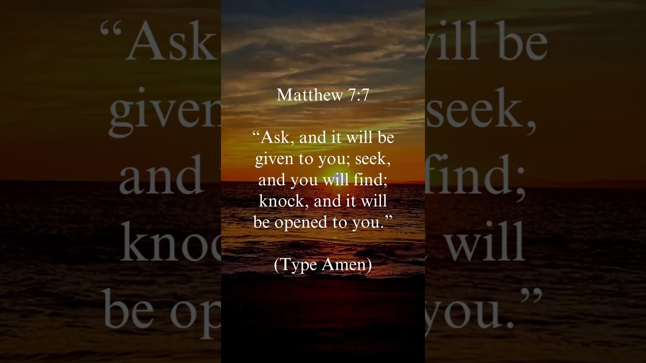 Powerful bible verse | Matthew 7:7 #verse#bible#faith#matthew
