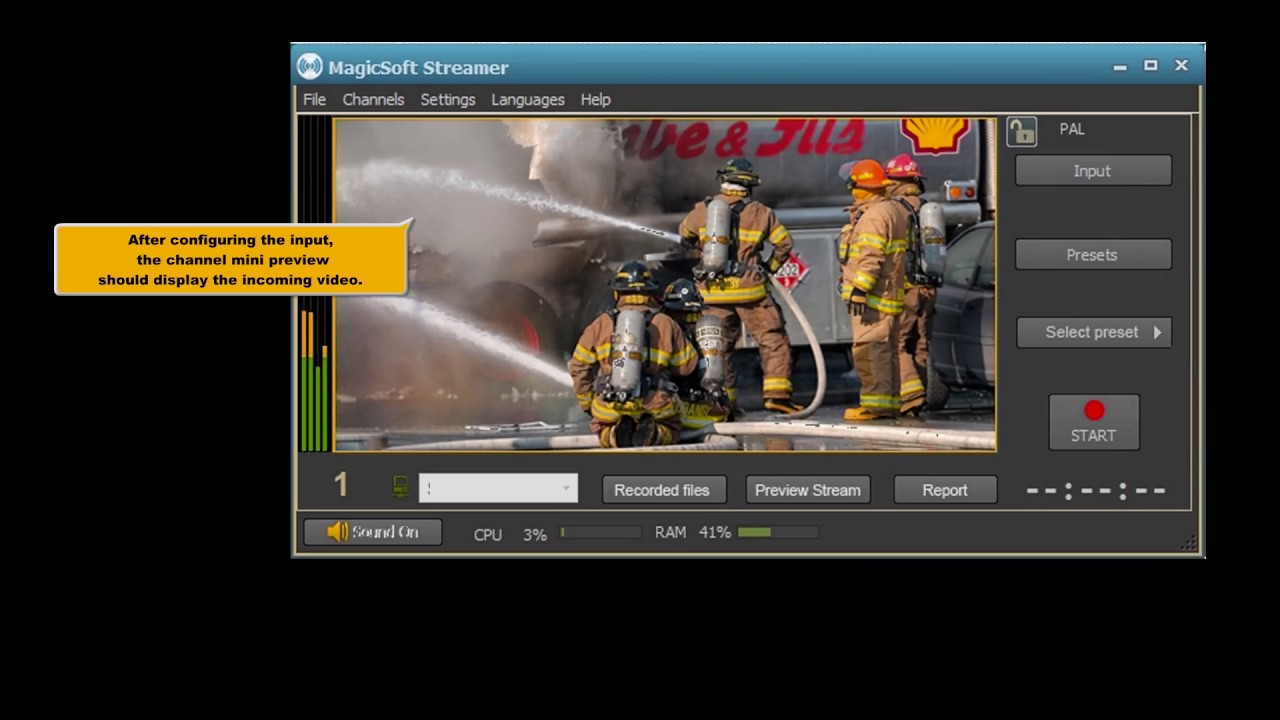 MagicSoft Streamer  02  Working with a streaming channel