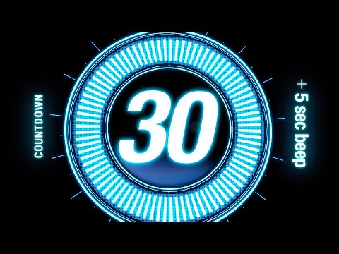 30 seconds Countdown Timer / with Beep Every 5 sec 🔵
