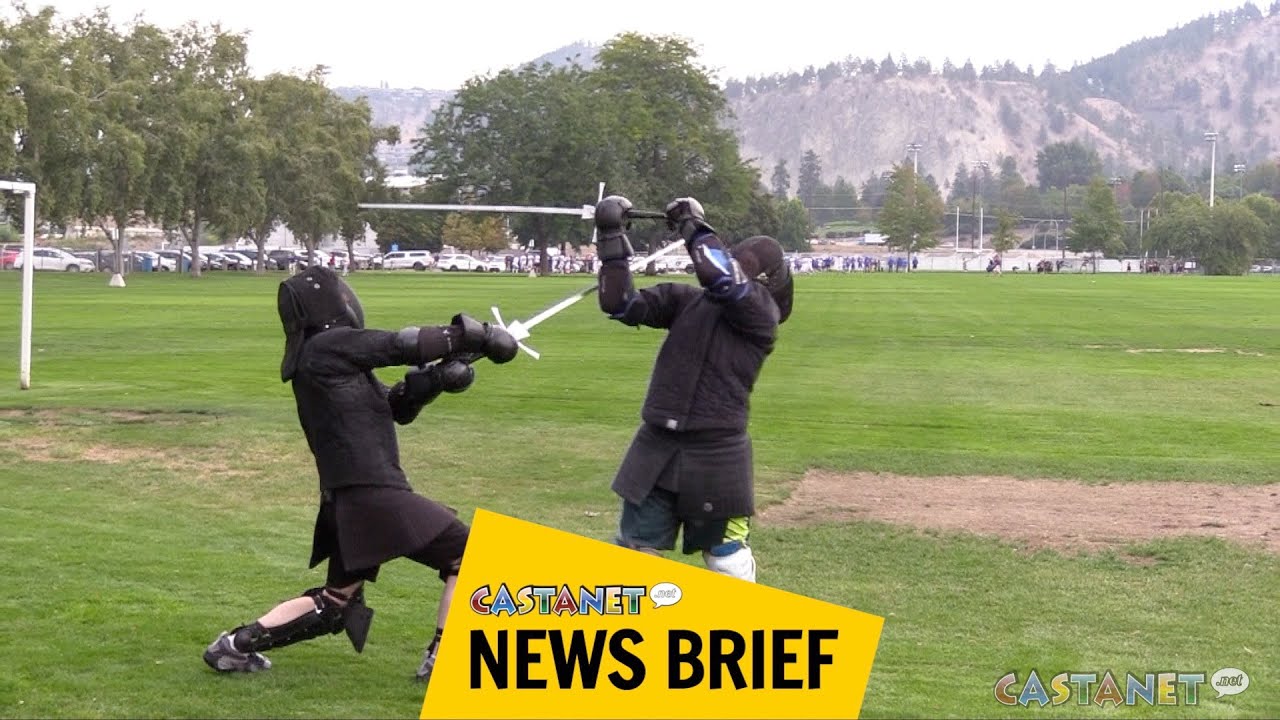 Historical sword fighting in the park