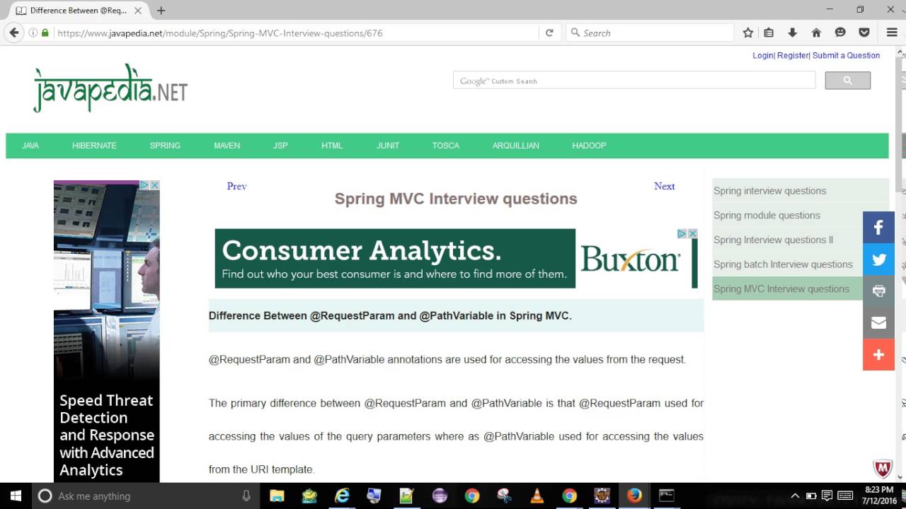 Difference Between @RequestParam and @PathVariable in Spring MVC. | javapedia.net