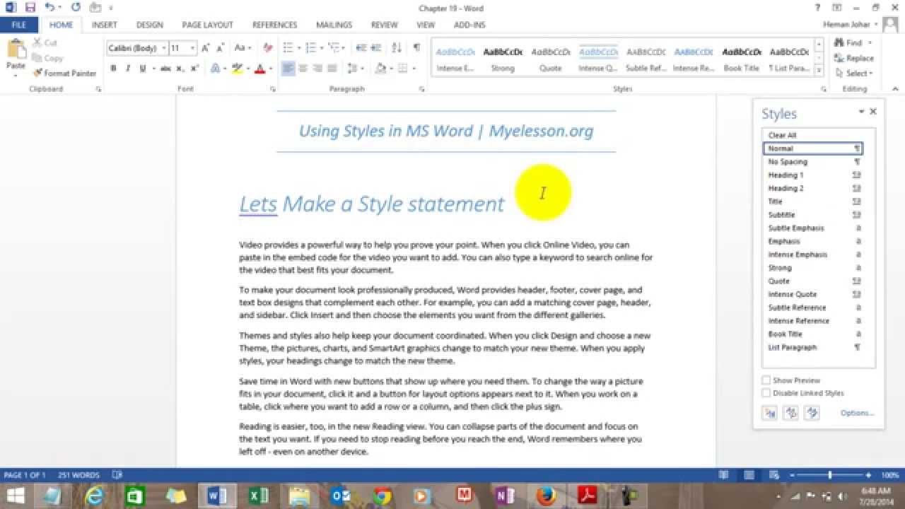 Create A Cover Page In MS Word Hindi - Learn Excel Course, MS Word Course & MS Excel Course ...