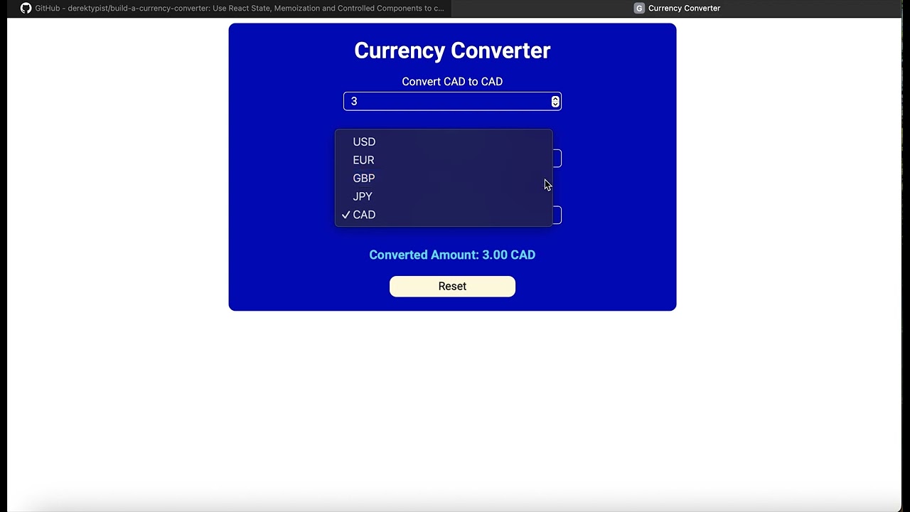 Currency Converter - React Project
