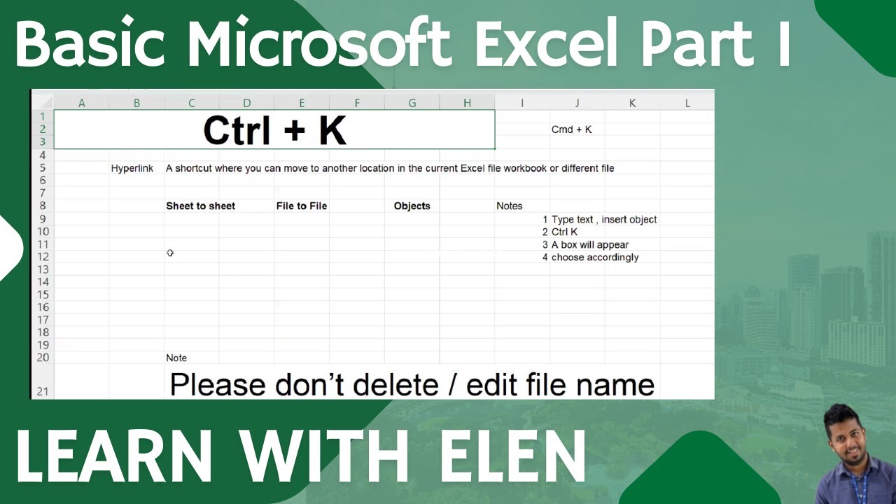 Understanding #Hyperlink ( Ctrl + K)