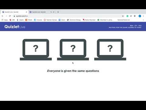 Quizlet Live Student Introduction