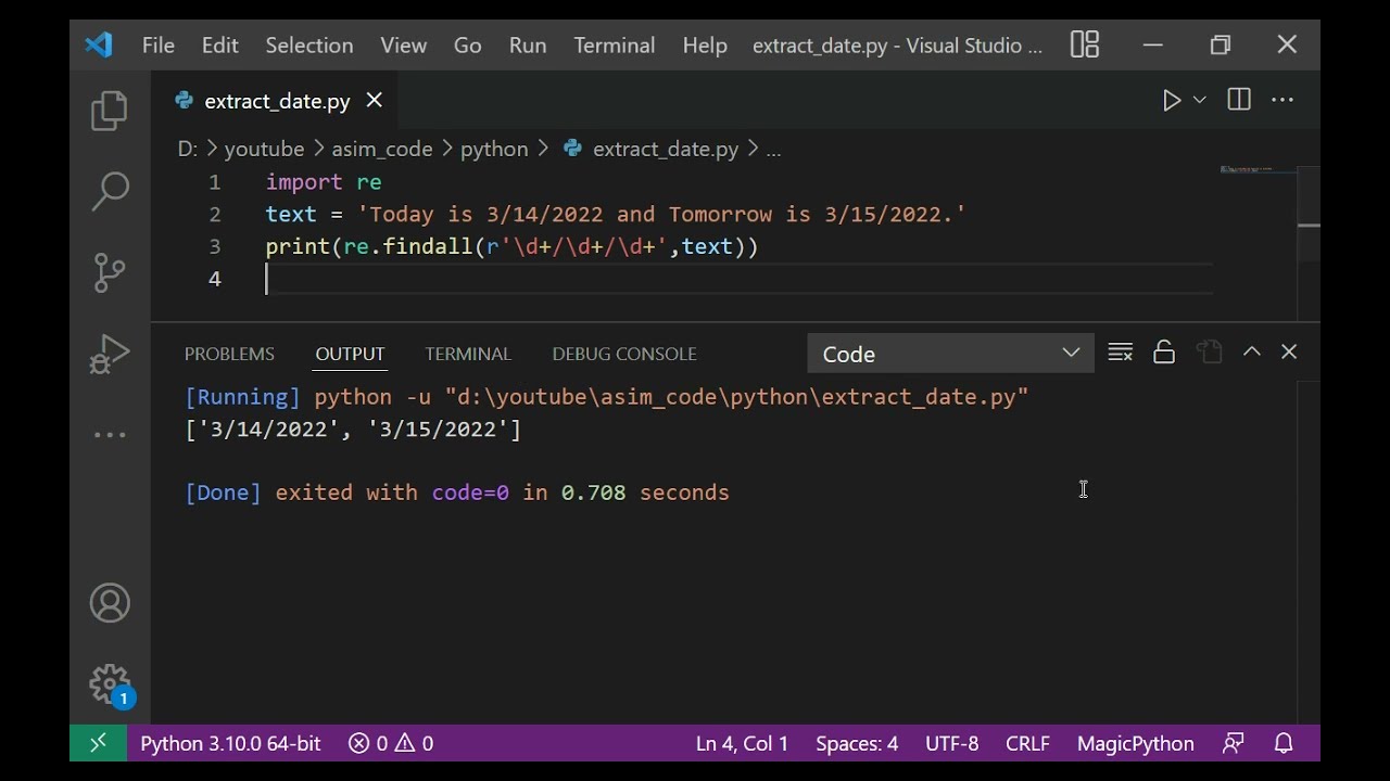 How to extract date from a text string in Python