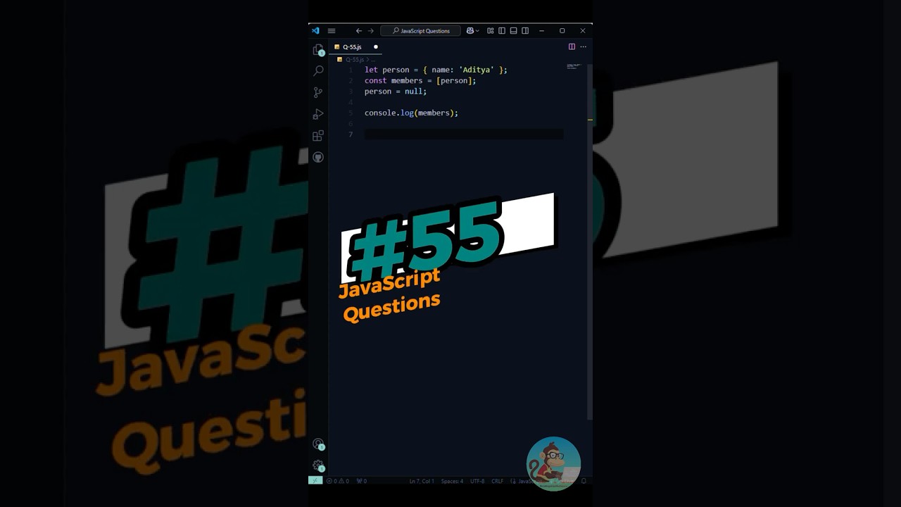 Q55 : JavaScript Questions Series #coding #webdevelopment #codingsimplifiedspace #javascripttutorial