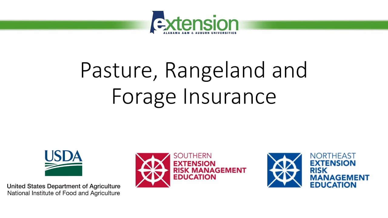 Pasture, Rangeland and Forage Insurance