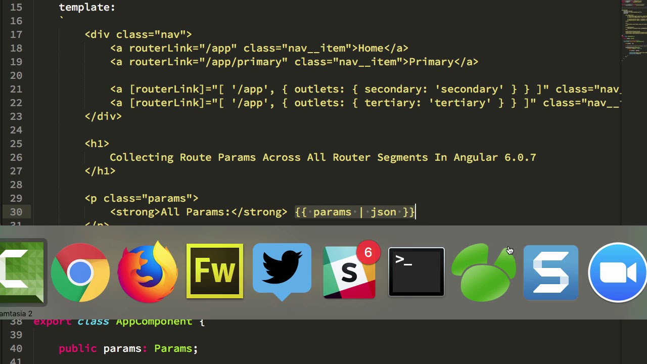Collecting Route Params Across All Router Segments In Angular 6.0.7