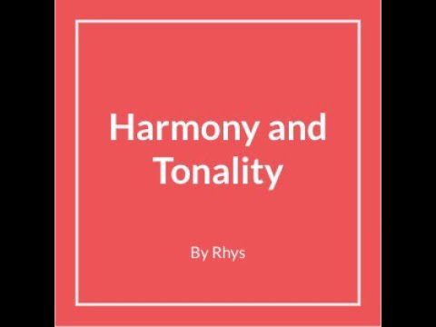 Harmony and Tonality - Simply Music Resources