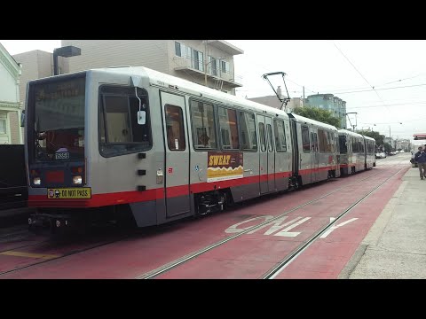 SF Muni 2-Car Breda LRV3 Train 1535+1501 on Route N