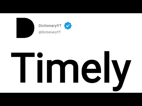 Timely Meaning in English