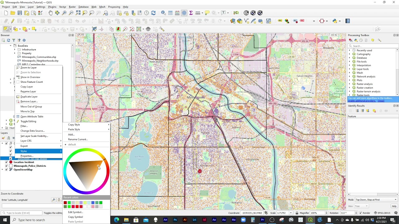 Symbolization of a Simple Dot Density Map