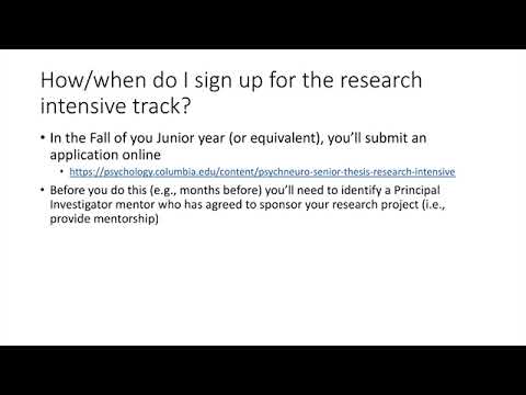 How/when do I sign up for the research intensive track?