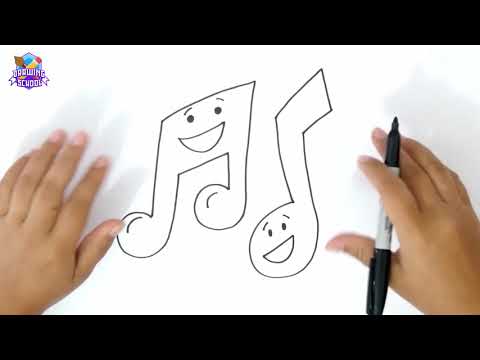 How to DRAW a MUSIC NOTES?๐ต Drawing a MUSIC NOTES Step by Step๐ต