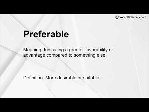Preferable Meaning