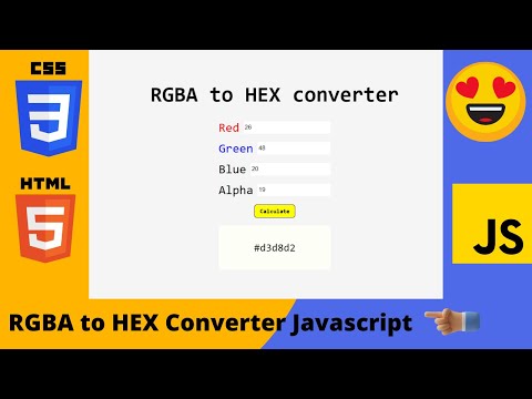 RGBA to HEX Converter Javascript | Color Converter Html Css Javascript - Codewithrandom