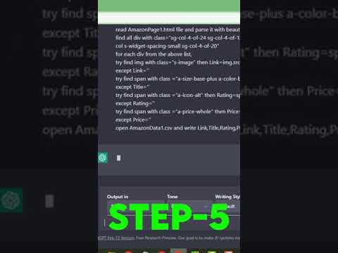 Amazon Web Scraping Using ChatGPT #chatgpt #shorts #scraping