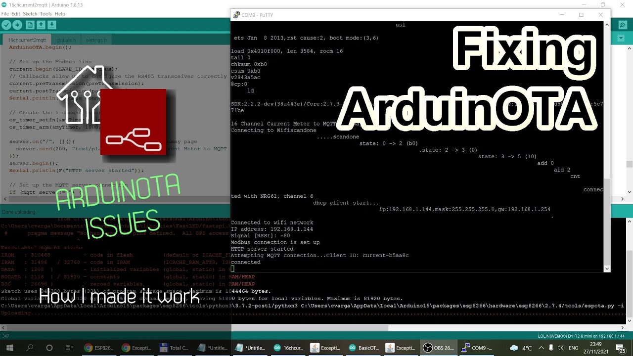 How to fix ArduinOTA issues