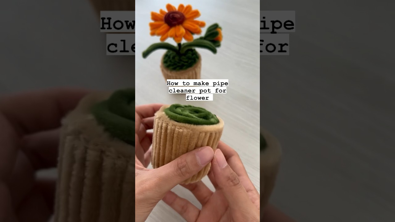 How to make pipe cleaner pot for flower.