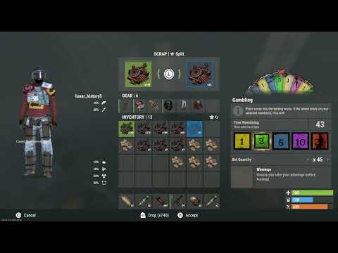 Rust, Gambling wheel, risky method