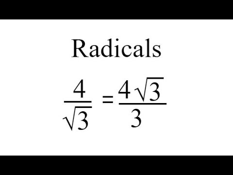 Pre-Calc 11 - 607 - Radicals - Rationalizing the Denominator