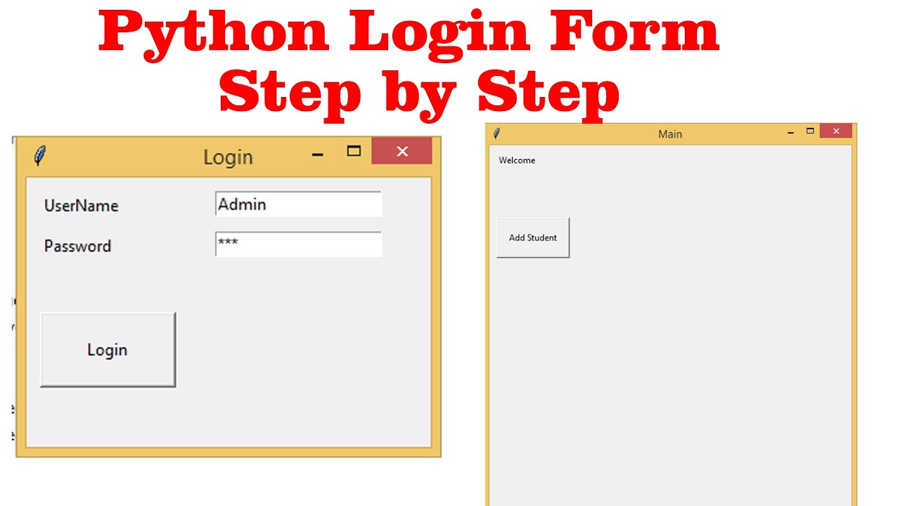 Python Login Form Step by Step