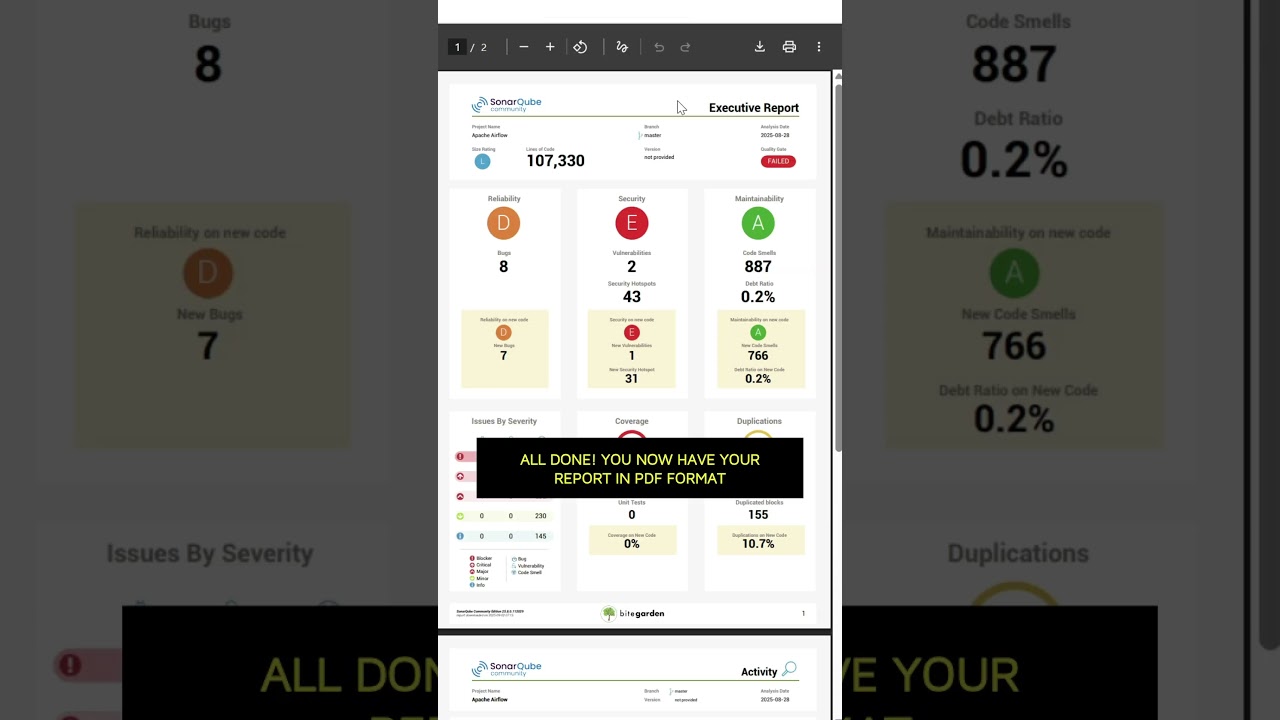 How to export a code quality report in #SonarQube 📊