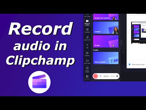 How to record audio in Clipchamp | Enable system audio / microphone recording in Clipchamp