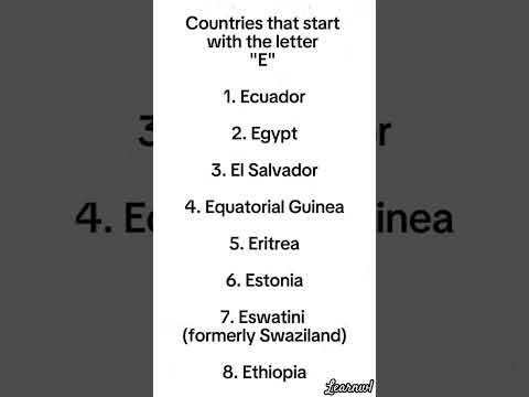 Countries that start with letter E #study #english #englispeaking #motivation #spokenenglish