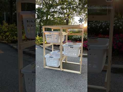 Laundry basket holders! 10% off our website with code: FAMILY #laundry #organization #laundryroom