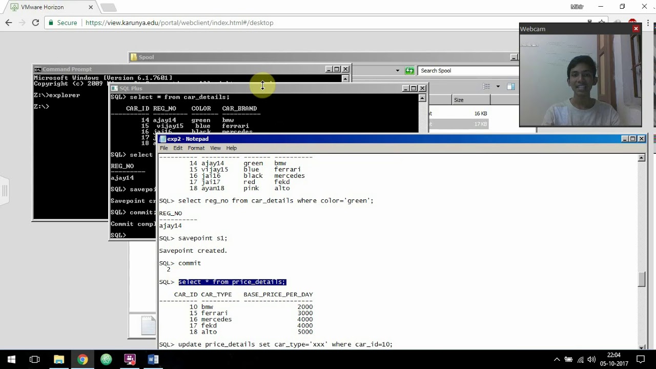 Experiment 2 - DBMS Lab