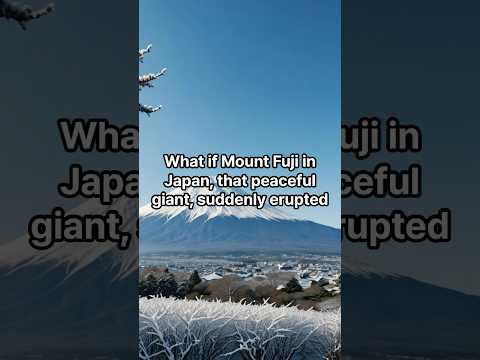 What?! Mount Fuji is about the erupt?!!