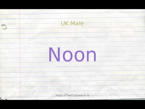 How to pronounce noon
