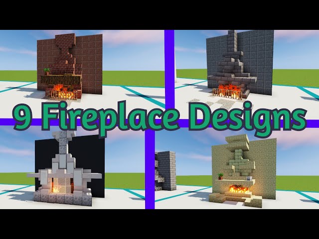 9 Fireplace Designs (DOWNLOAD) Minecraft Map