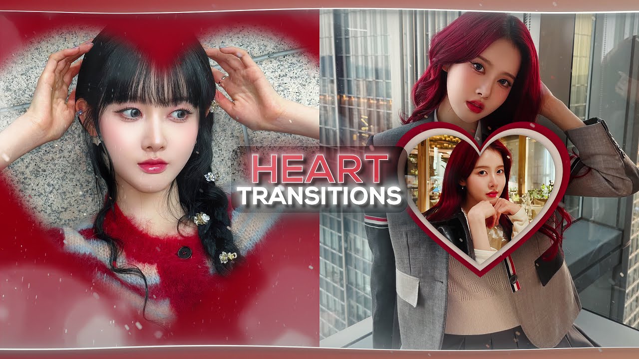 heart transitions | after effects tutorial