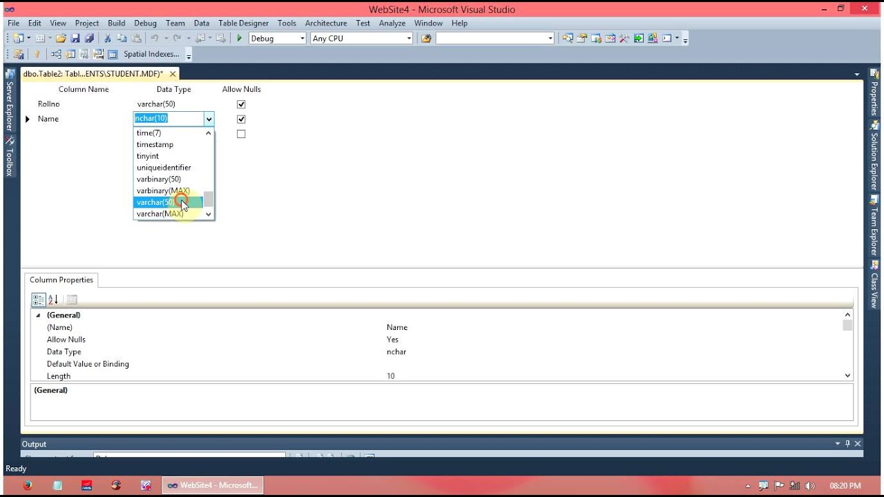 ASP.NET Tutorial: SQL Server Database Creation,Connection and Insertion