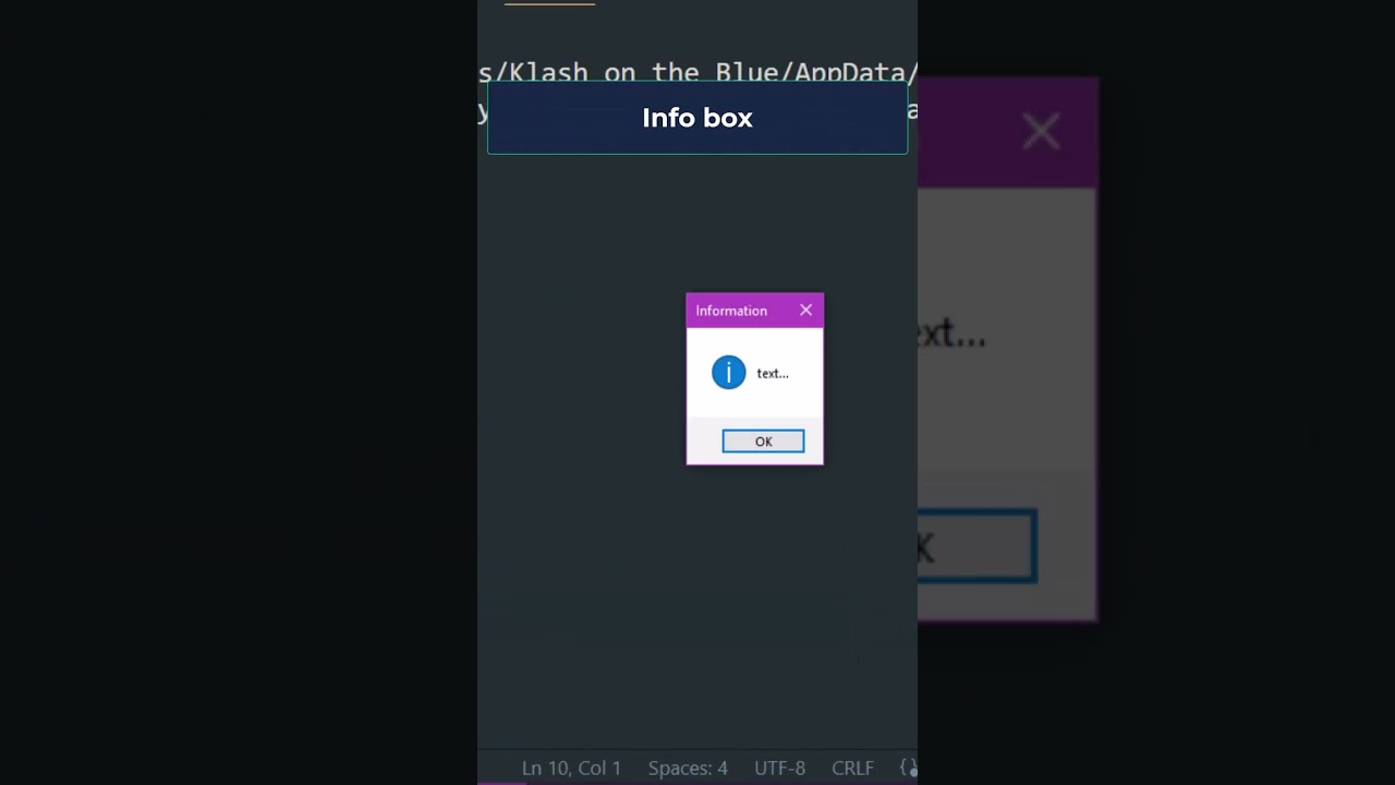 Python Tkinter messages box #shorts  #python #programming