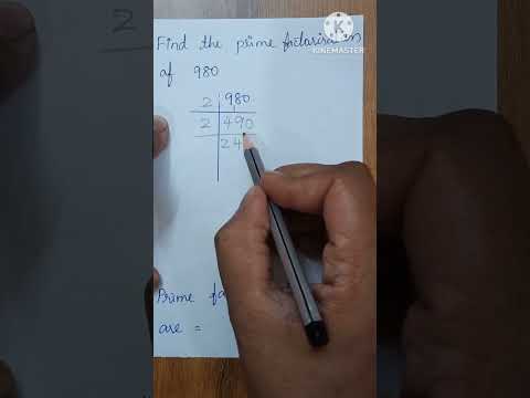 Prime Factorization Of 980 - Maths / Division Method / Factors And Multiples / 🖋🖋🖋