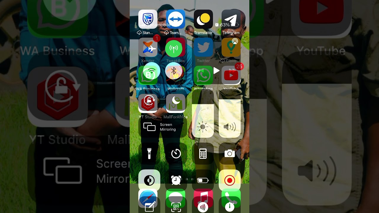 Transparent Control Centre on iphone#iphone #tricks #youtube #chizzoh