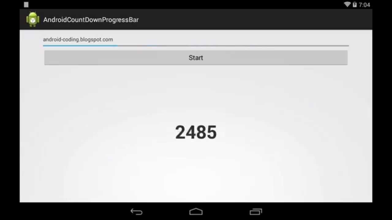 Android Coding: CountDownTimer and ProgressBar