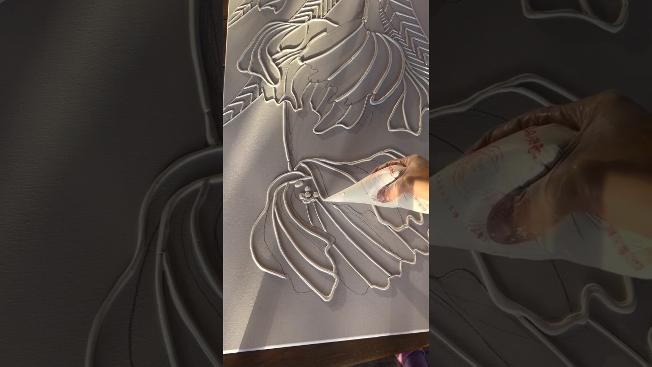 Unique TEXTURED Art + Acrylic Pouring!!- STUNNING Poppy Painting |ABCreative Mixed Media |