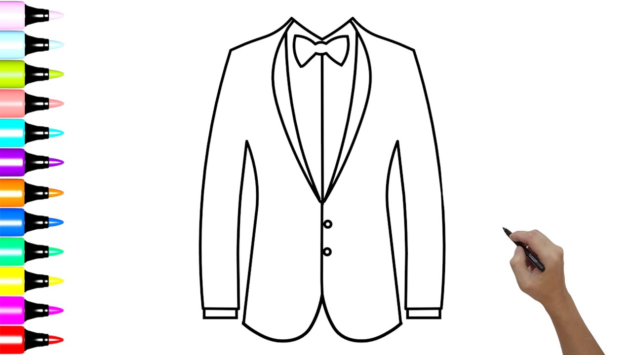 How to Draw a Tuxedo - Drawing a Suit