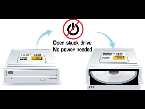 How to open a dvd cd drive with no power or if stuck - desktop or laptop