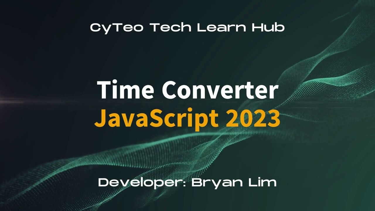 Time Converter   JavaScript 2023