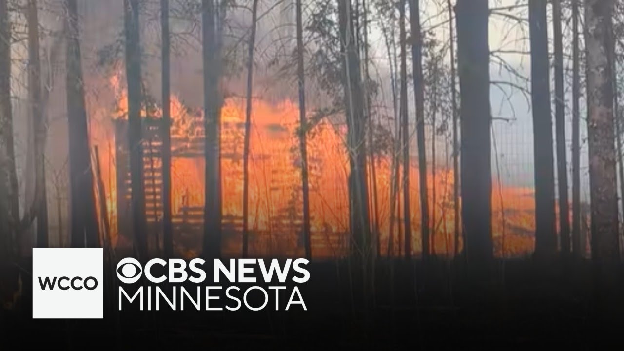 Raw video shows wildfire destruction near Two Harbors, Minnesota