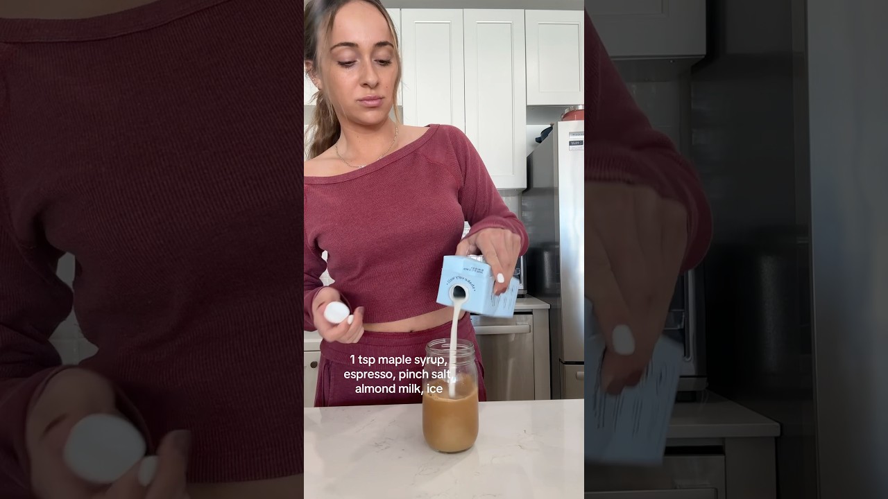 Salted maple latte… from home!!! Sooo good 🤤 #coffee #coffeerecipe #budgeting