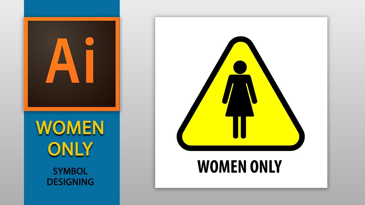 How to design a Women only vector Icon / Symbol in Adobe Illustrator